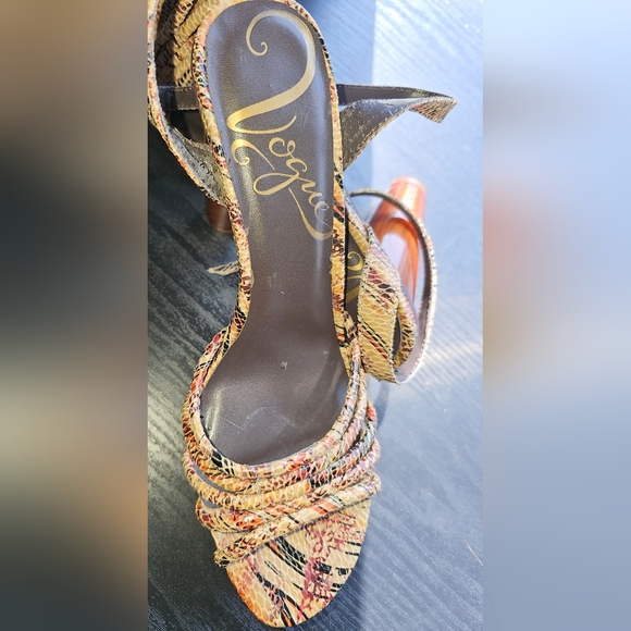 Vogue | Shoes | Vogue Multicolor Strappy Platform Heels Womens Size 7 ...